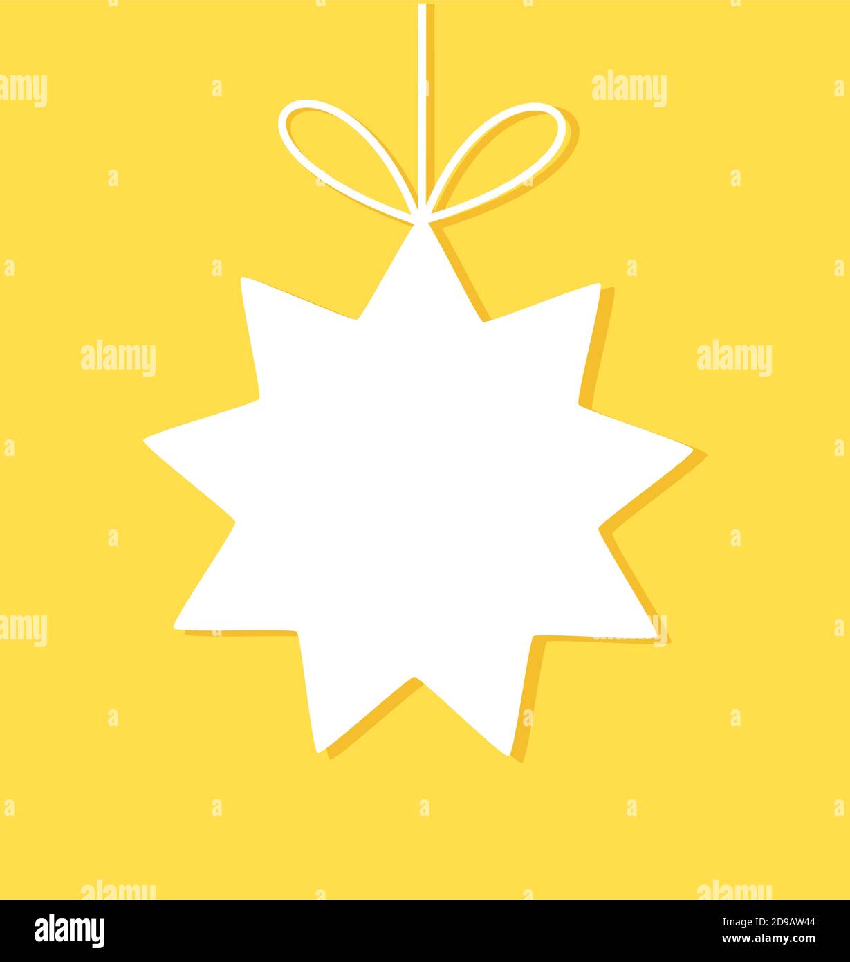 Christmas star white tag. Vector illustration Stock Vector Image & Art ...