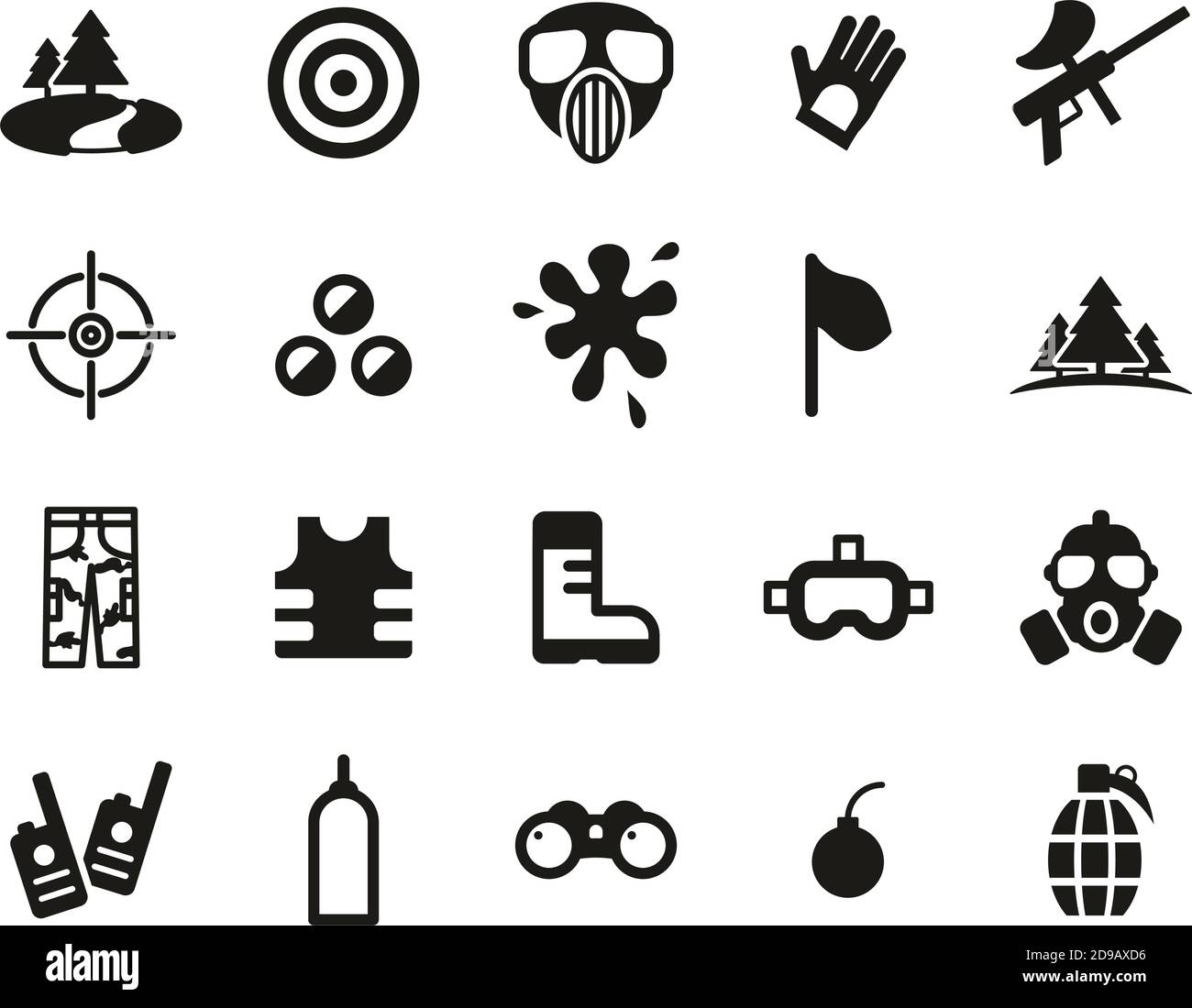 Paintball gun silhouette Stock Vector Images - Alamy