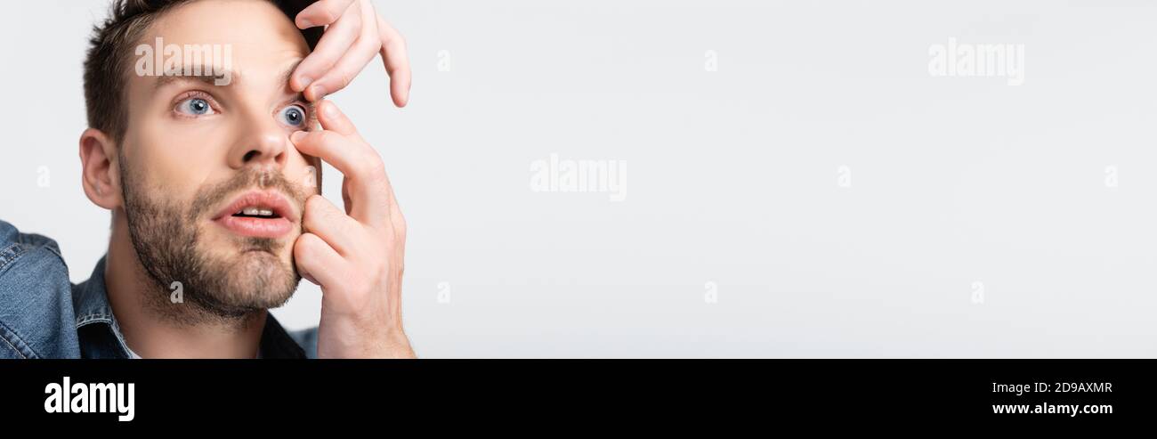 Handsome man contact lens hi-res stock photography and images - Alamy