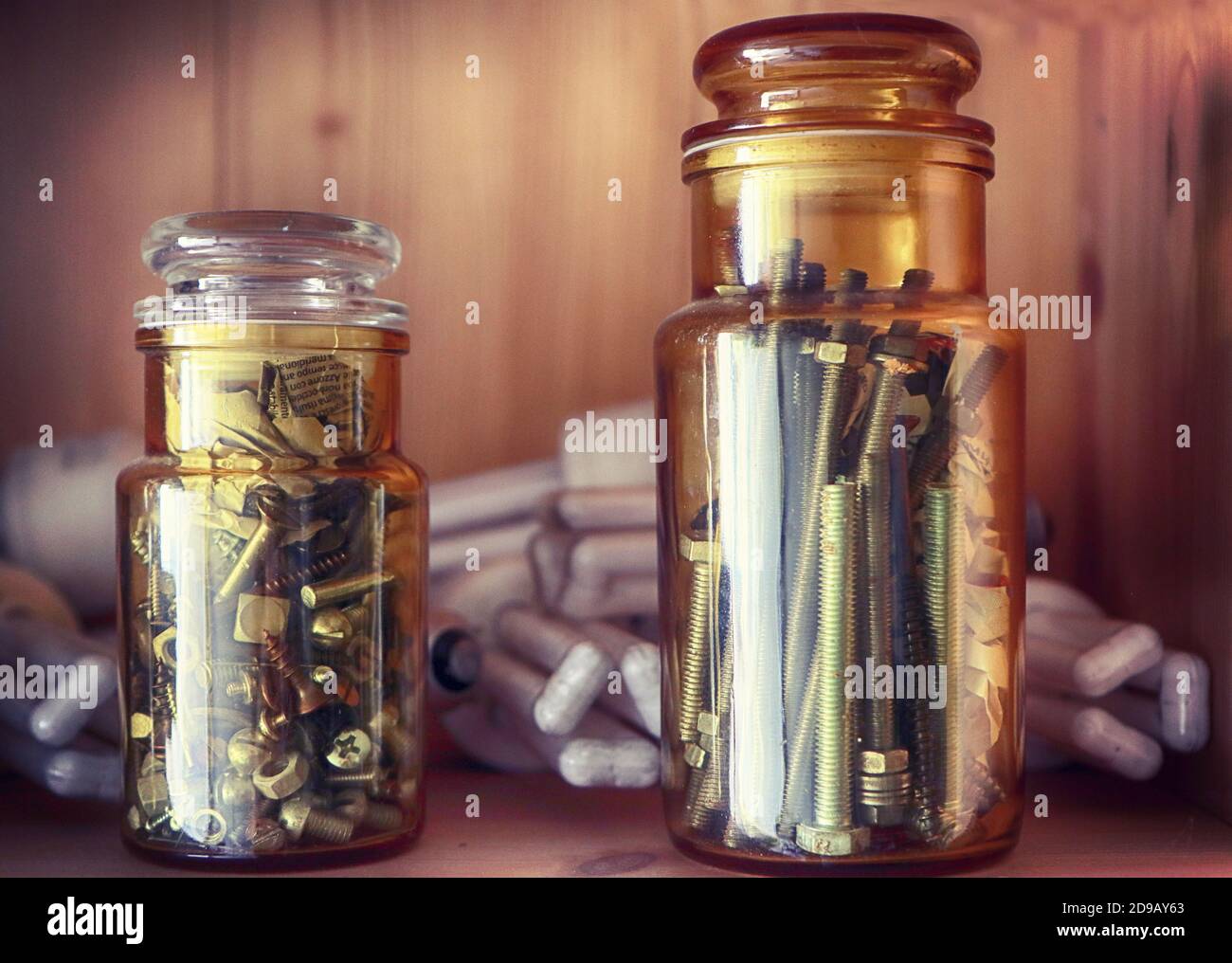 Home handicraft work and hobby: bolts and screws store in practical ...