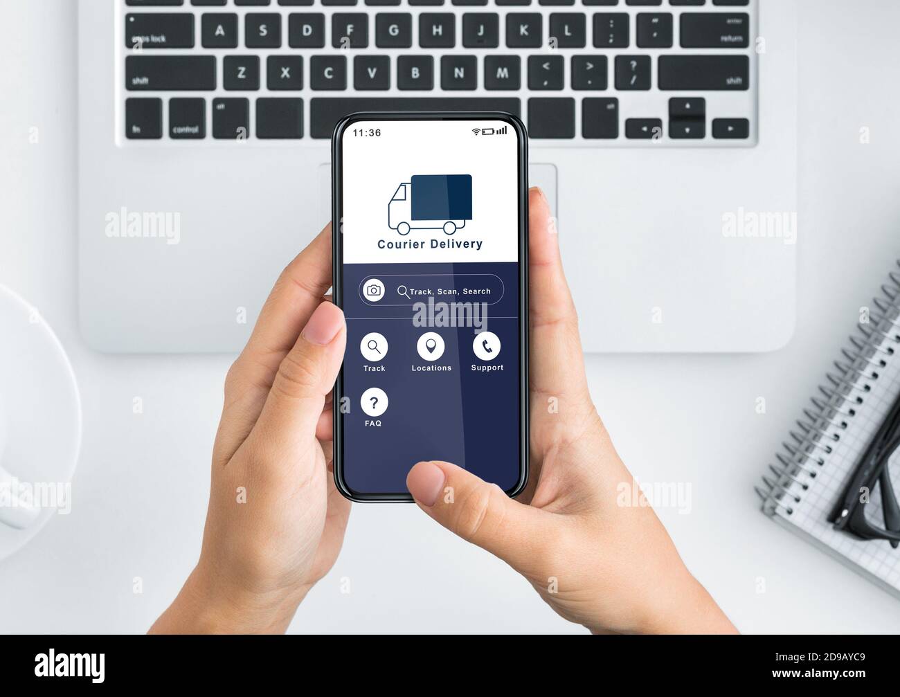 Modern shopping and mobile application for tracking delivery. Customer ...