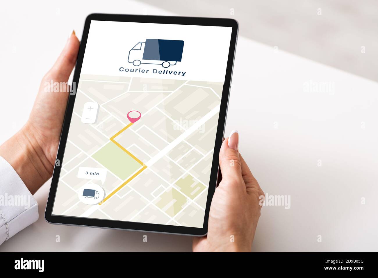 Parcel delivery gps map hi-res stock photography and images - Alamy