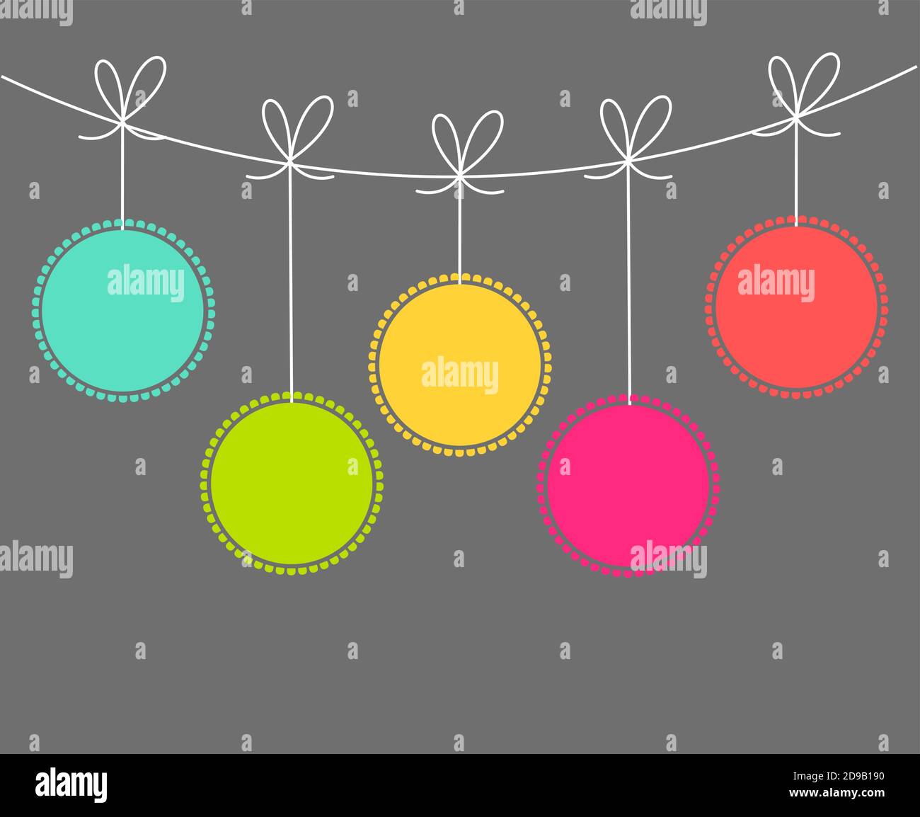 Colorful hanging balls ornaments. Vector illustration Stock Vector ...