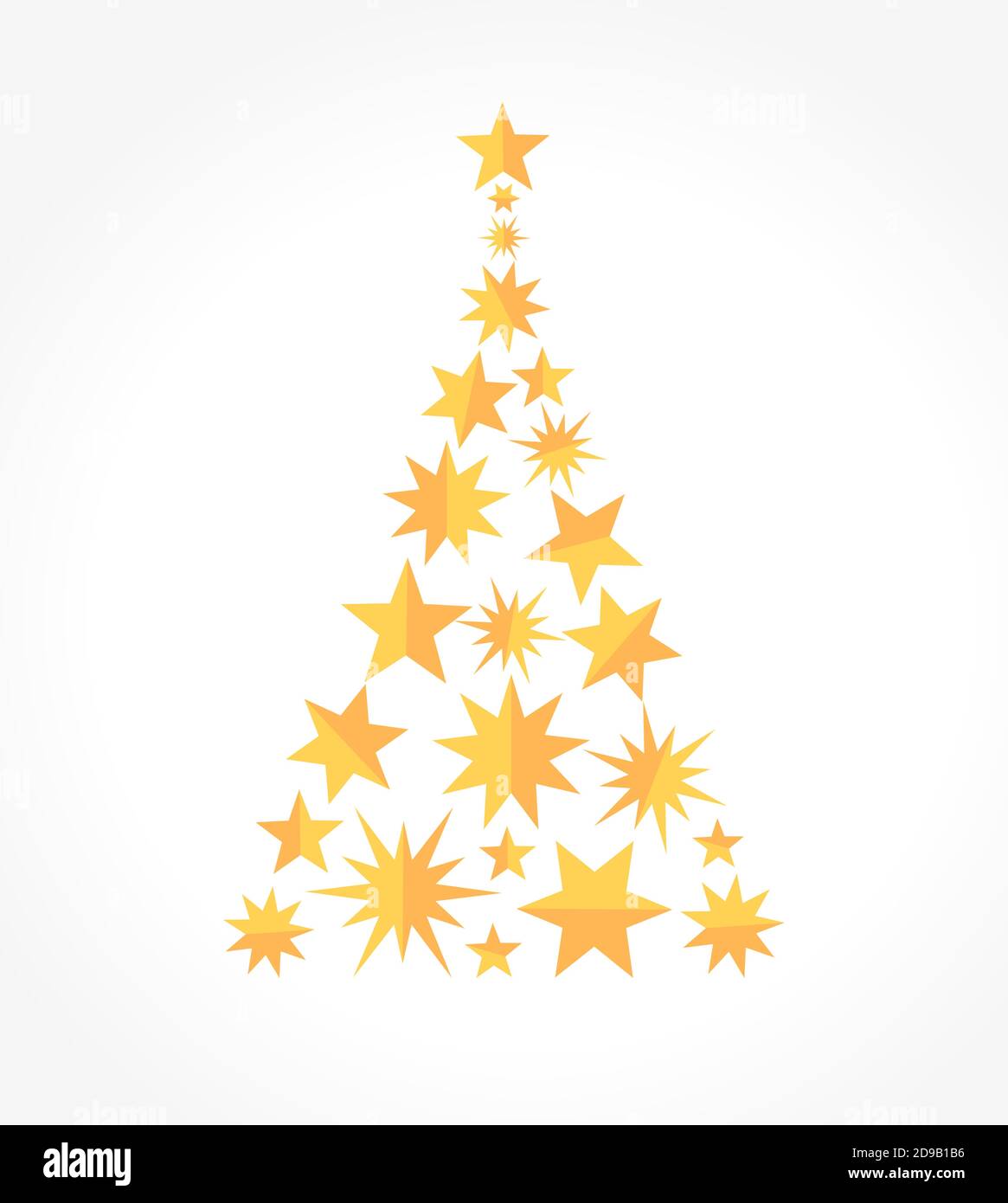 Christmas tree made of stars. Vector illustration Stock Vector Image ...