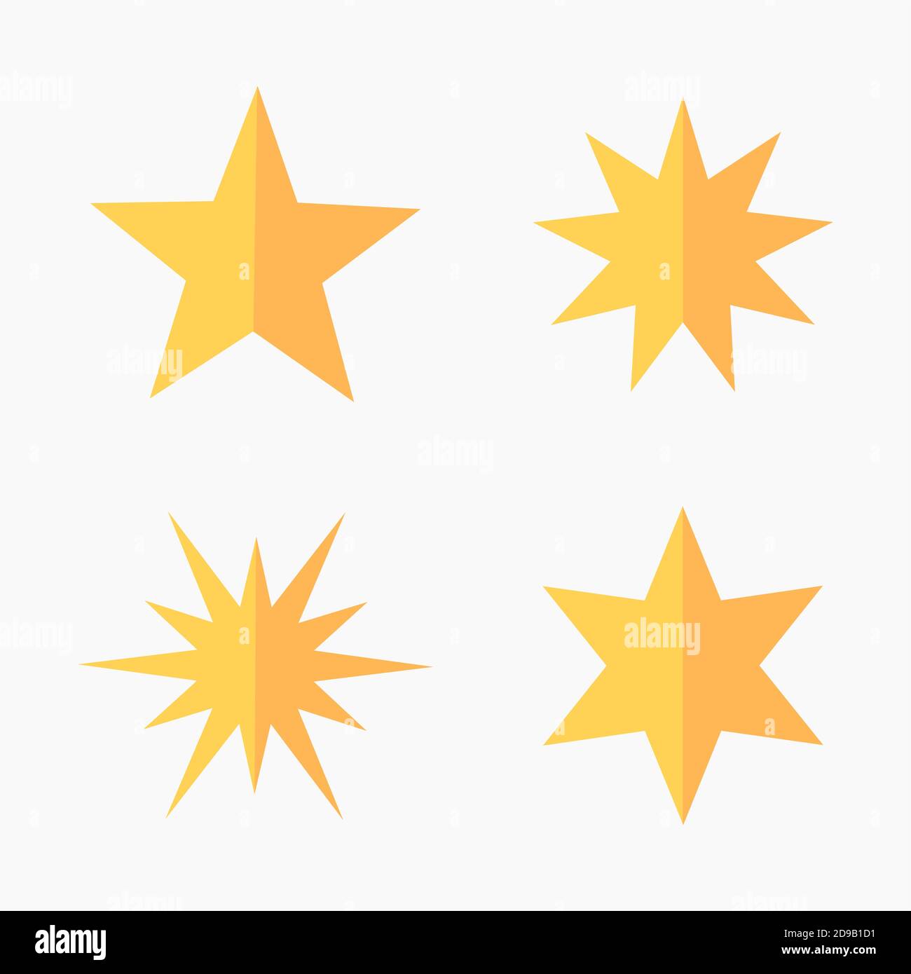 Set of flat stars icons. Vector illustration Stock Vector Image & Art ...