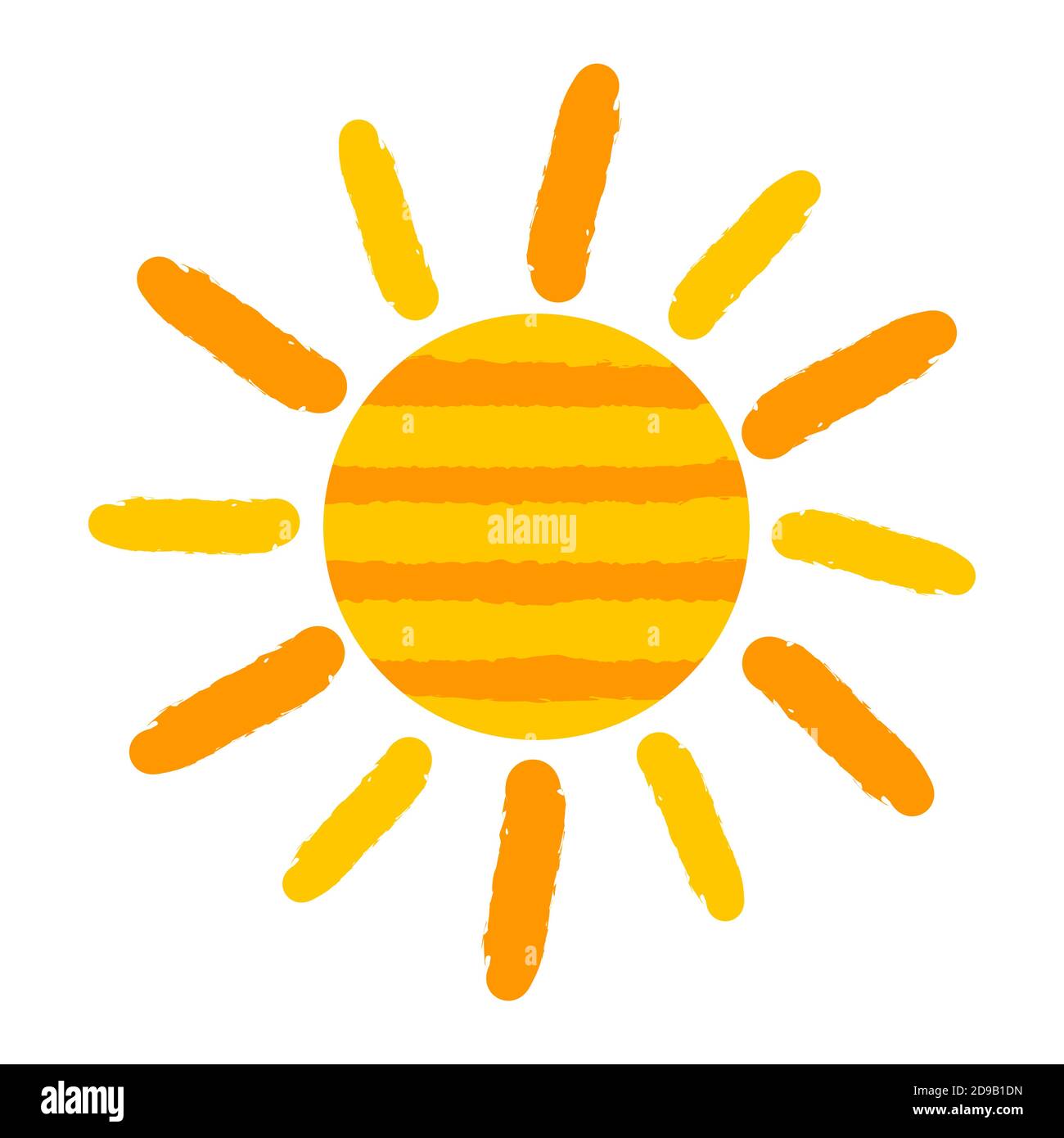 Sun icon painting. Vector illustration Stock Vector Image & Art - Alamy