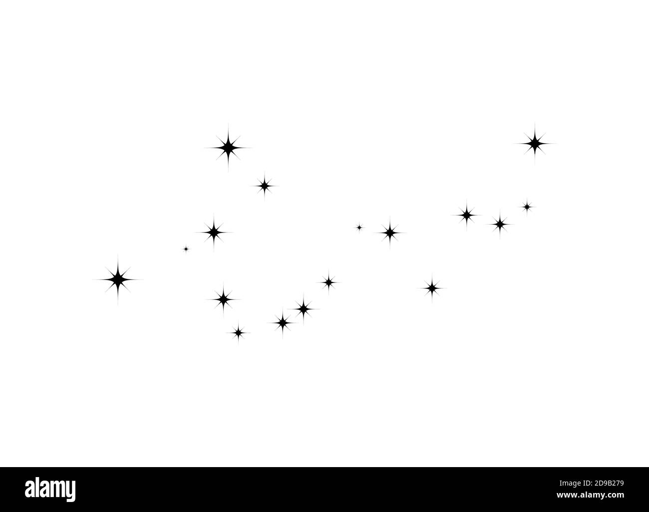 Fireworks star random source stream. Falling Star. Stars on a white ...