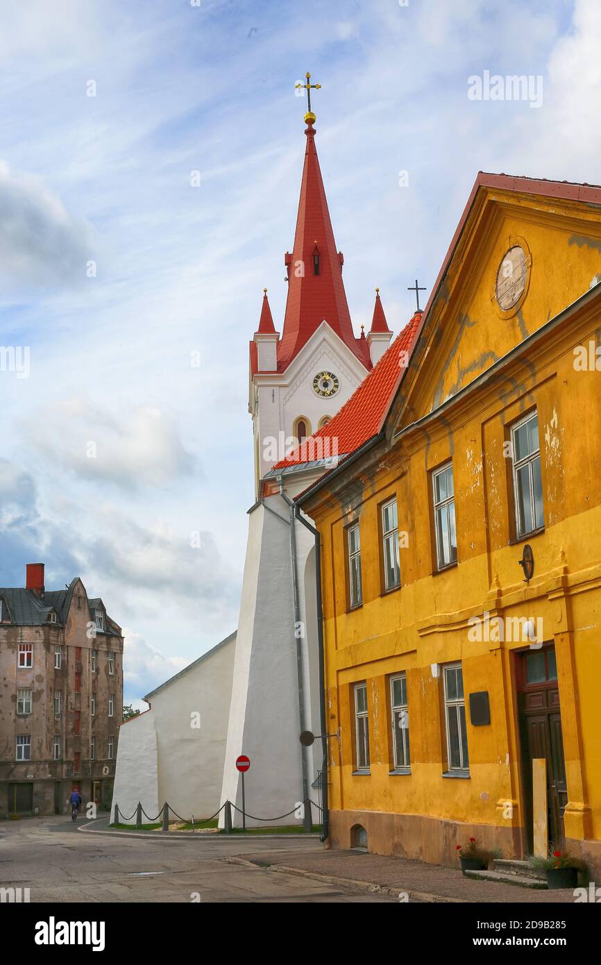 old historical St.John`s church in the Latvian town Cesis Stock Photo ...