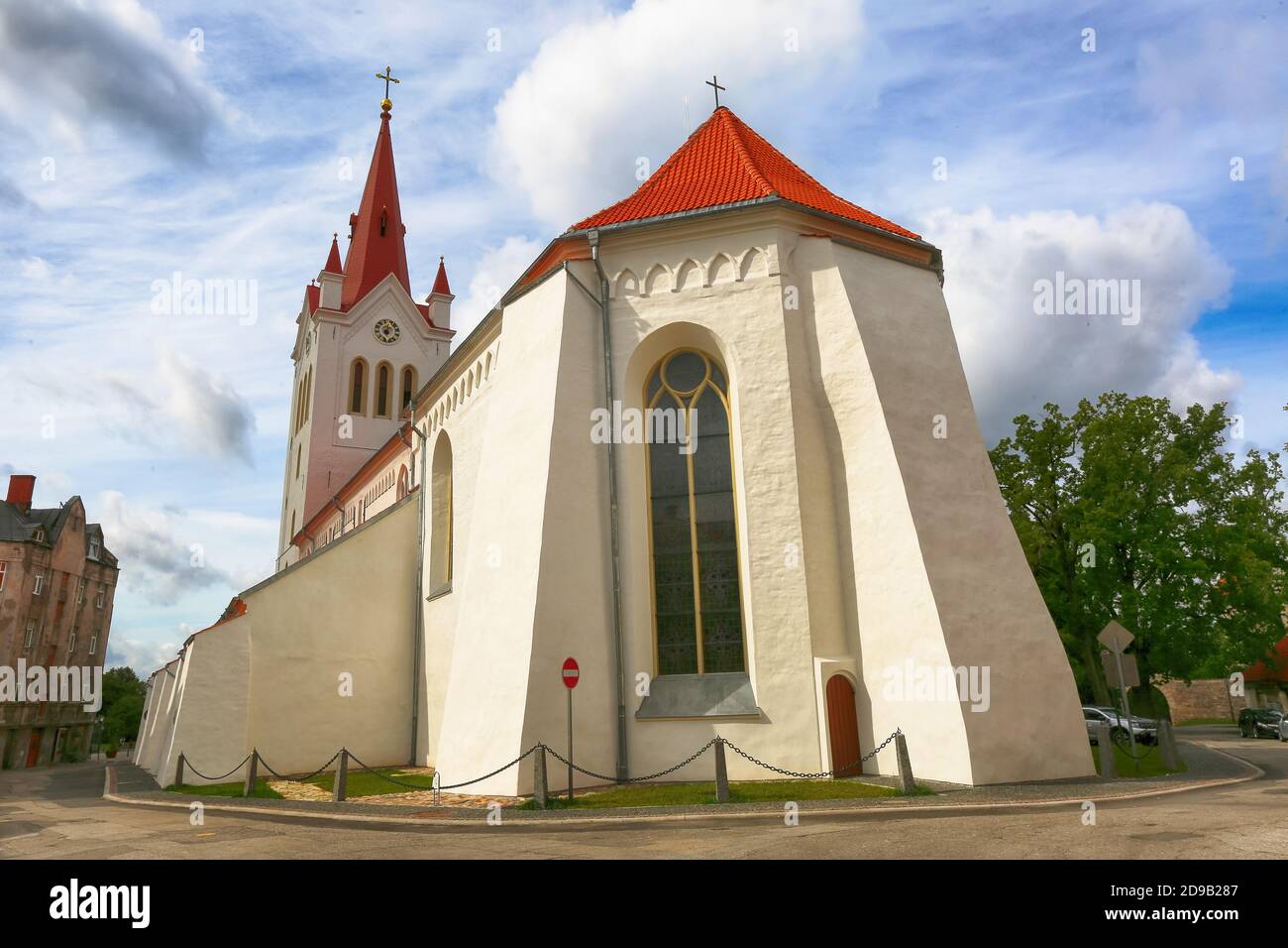 Old historical st.John`s church in the Latvian town Cesis Stock Photo ...