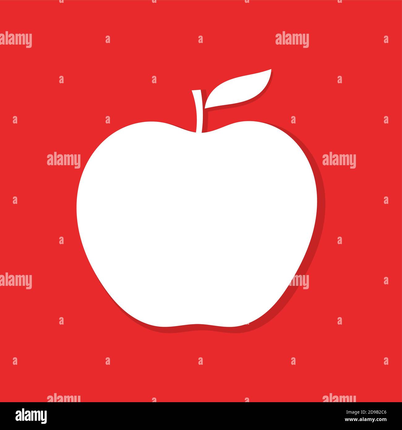 White apple shape tag. Vector illustration Stock Vector Image & Art - Alamy