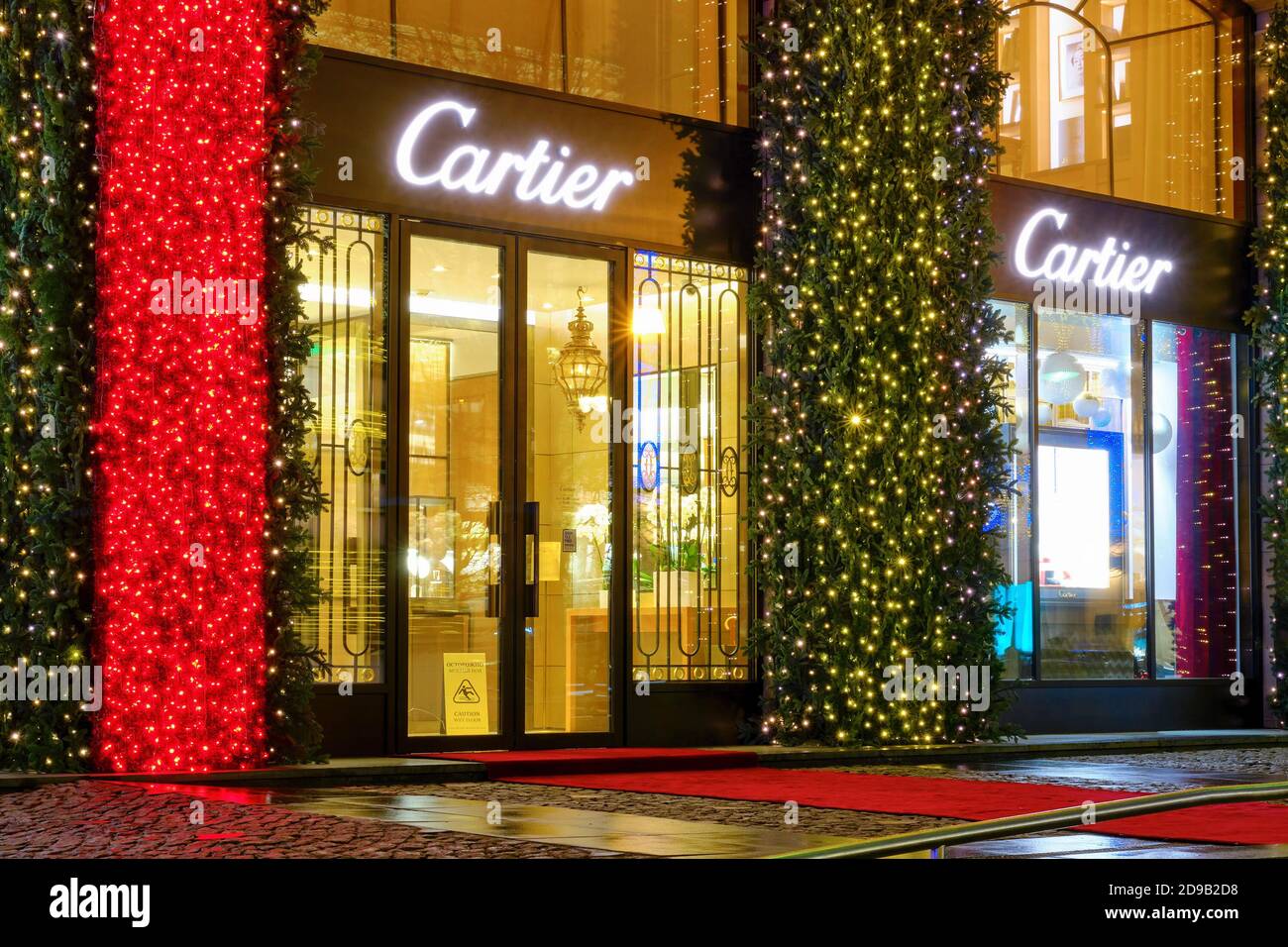 New year Cartier store in Christmas decorations - Moscow, Russia ...