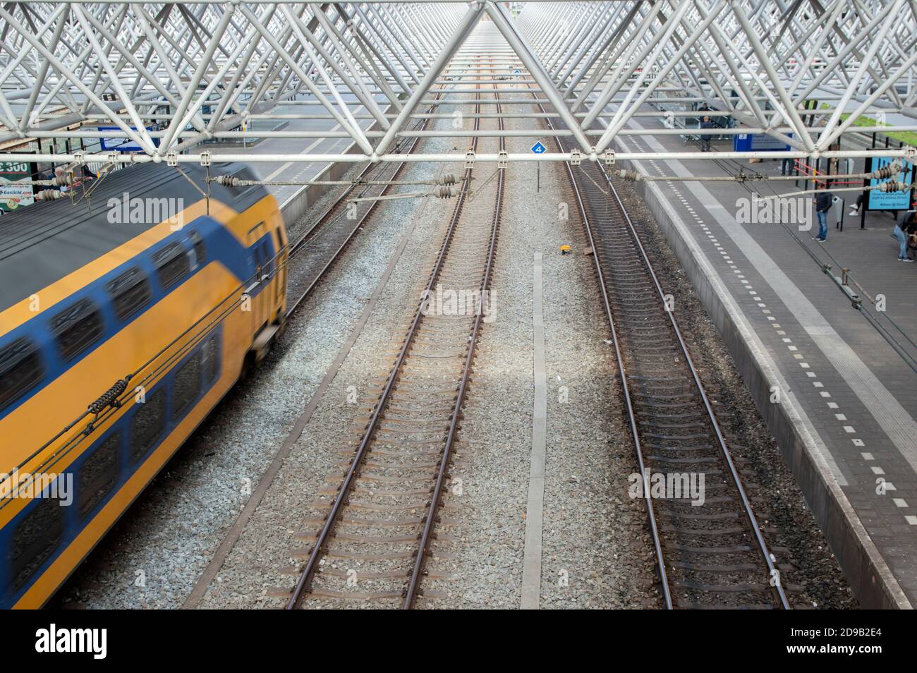 Side View Train At The Train Station Zaandam The Netherlands 23-10-2019 ...