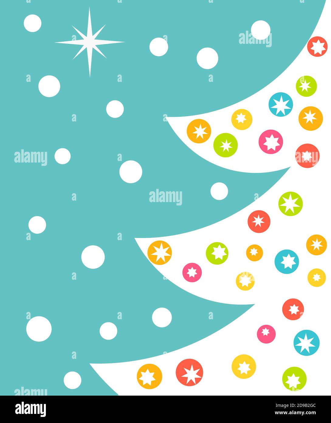 Closeup decorated christmas tree Stock Vector Images - Alamy