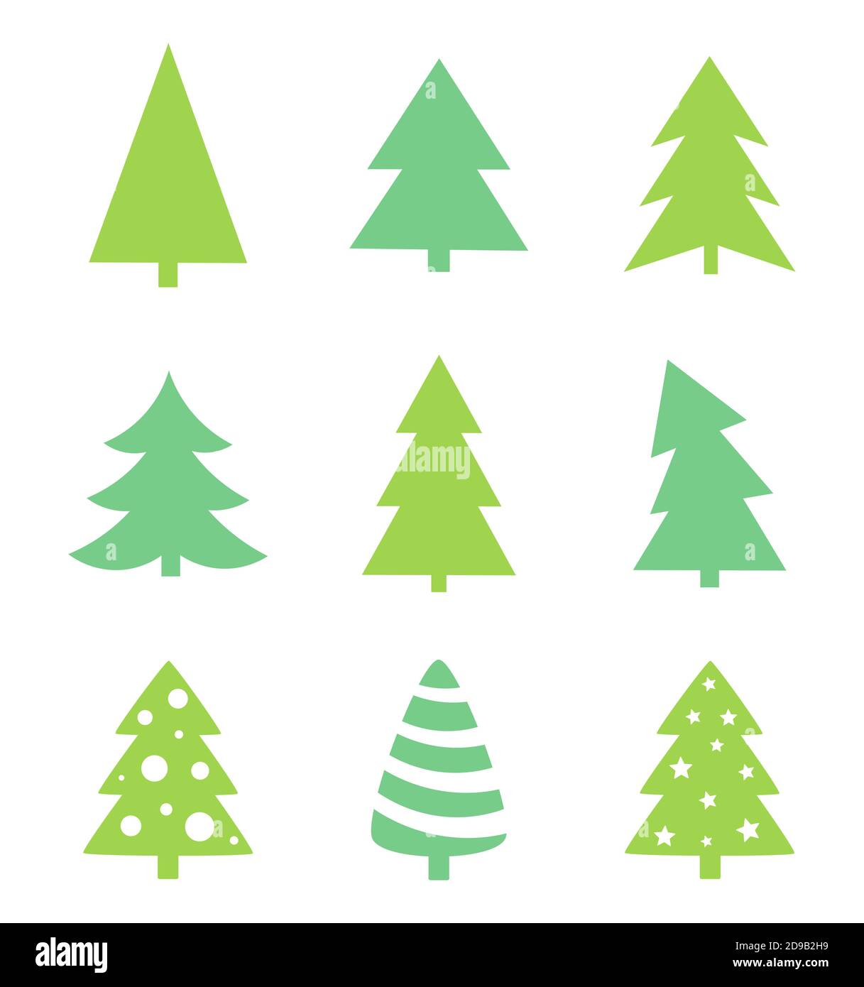 Christmas tree icons. Vector illustration Stock Vector Image & Art - Alamy
