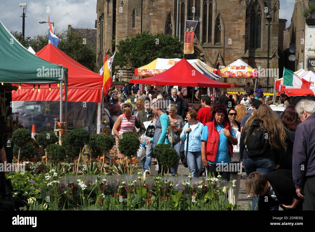Continental Market River Street Ayr, Ayrshire, Scotland. UK Stock Photo ...