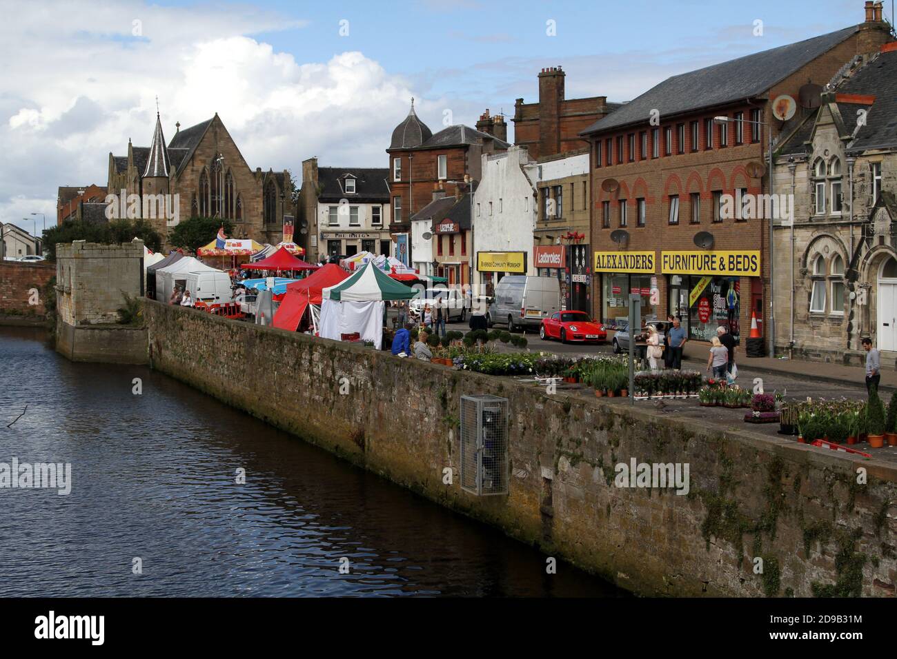 Continental Market River Street Ayr, Ayrshire, Scotland. UK Stock Photo ...