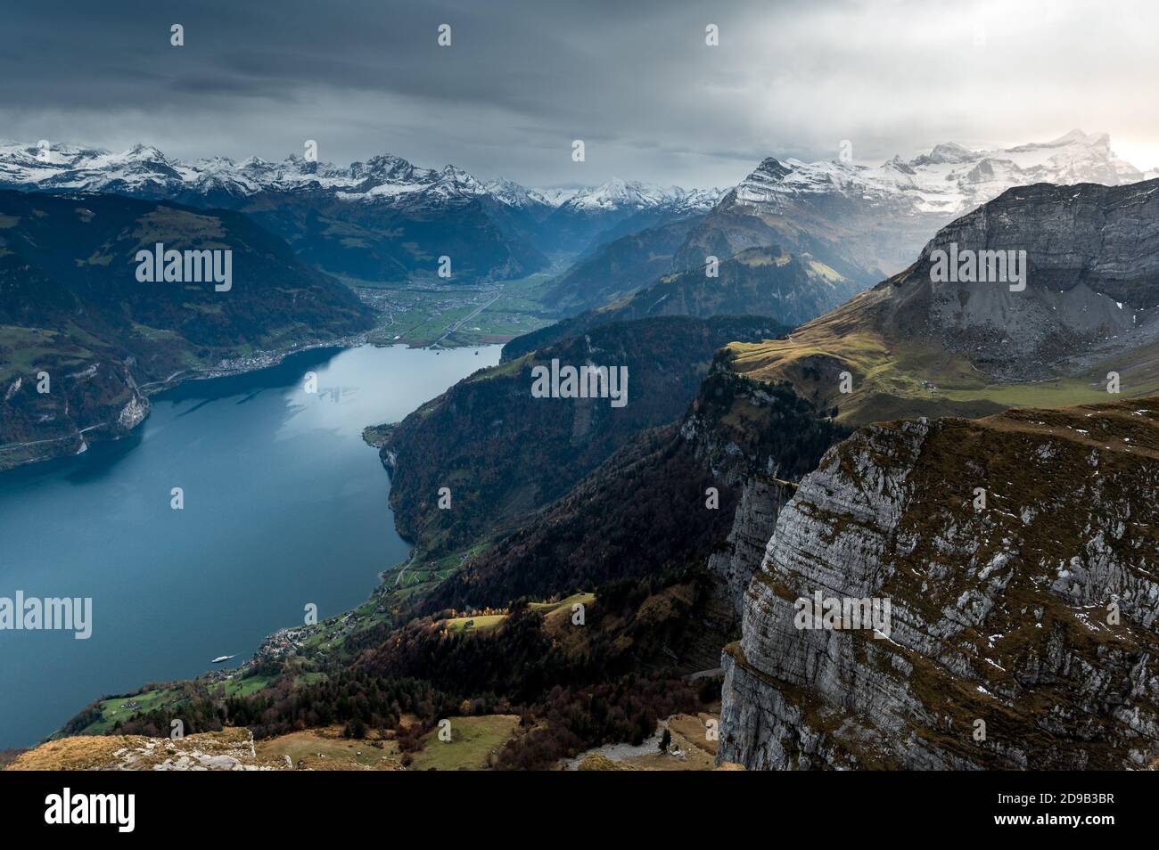 Urnersee with Altdorf, Gitschen, Bristen and Uri Rotstock Stock Photo ...
