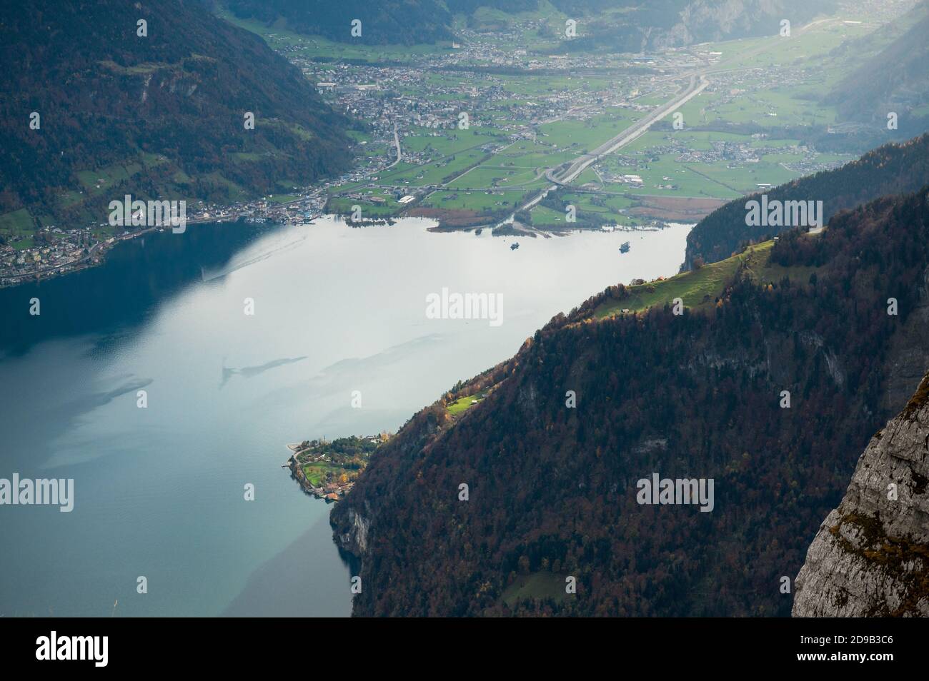 Urnersee with Flüelen and Altdorf Stock Photo - Alamy