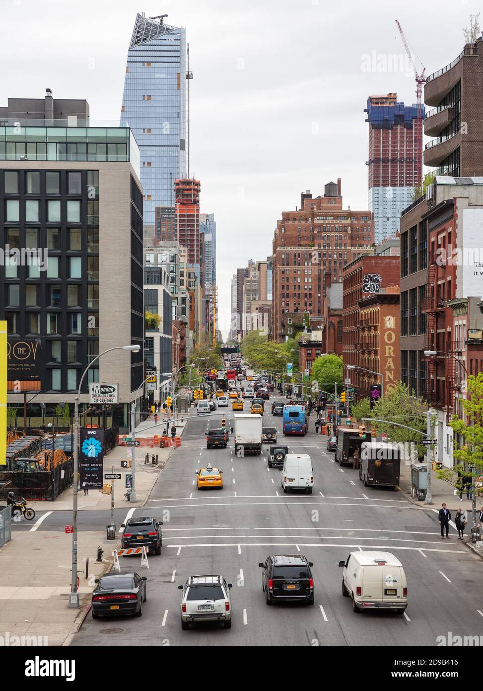 NEW YORK, USA - Apr 29, 2016: Streets of Manhattan, New York City ...