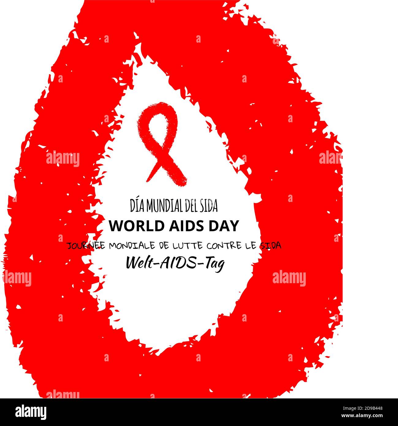 Symbol AIDS stylized red ribbon for World AIDS Day. Perfect for poster ...