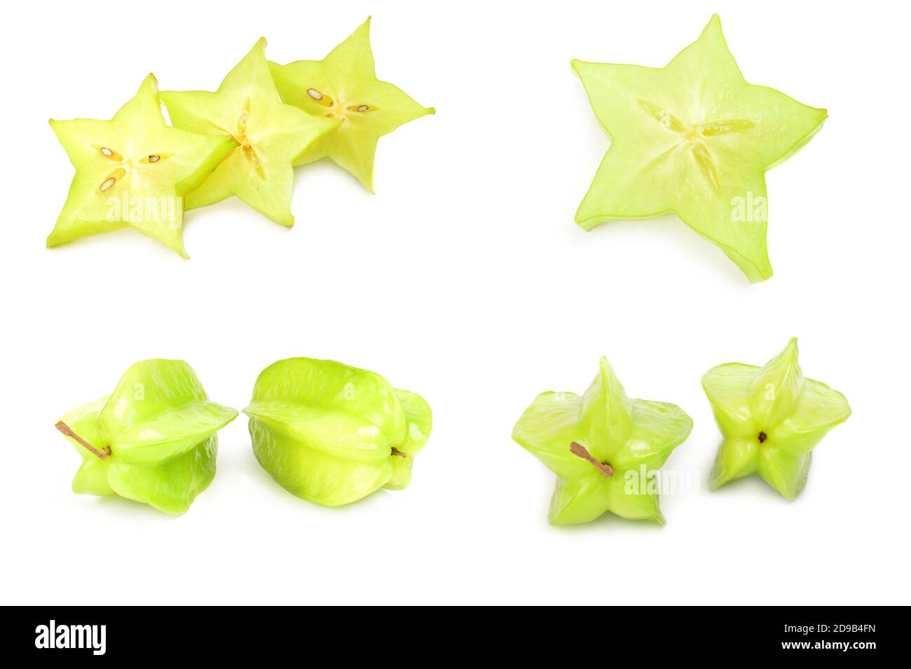 Set of star apple on a isolated white background Stock Photo - Alamy
