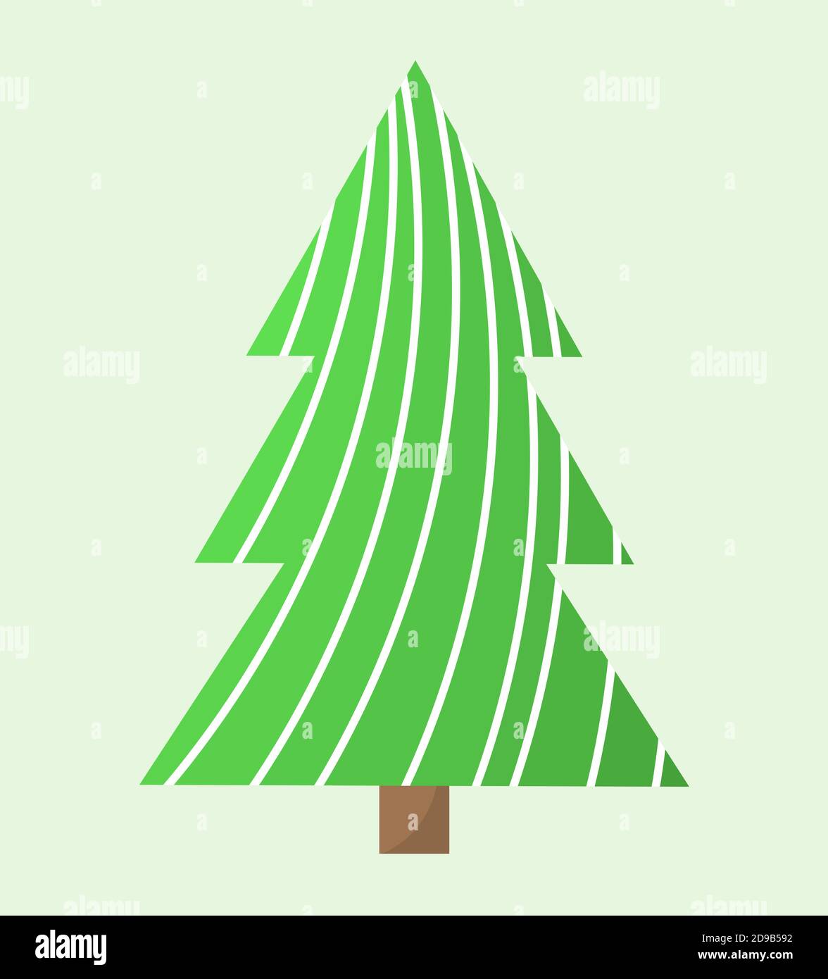 Simple green Christmas tree. Vector illustration Stock Vector Image ...
