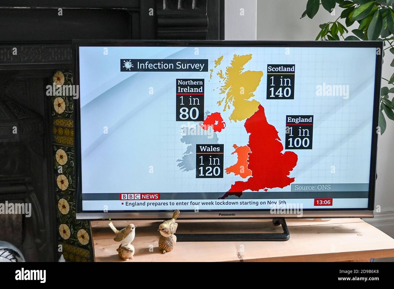 UK map showing increasing rates of infection from Coronavirus at the ...