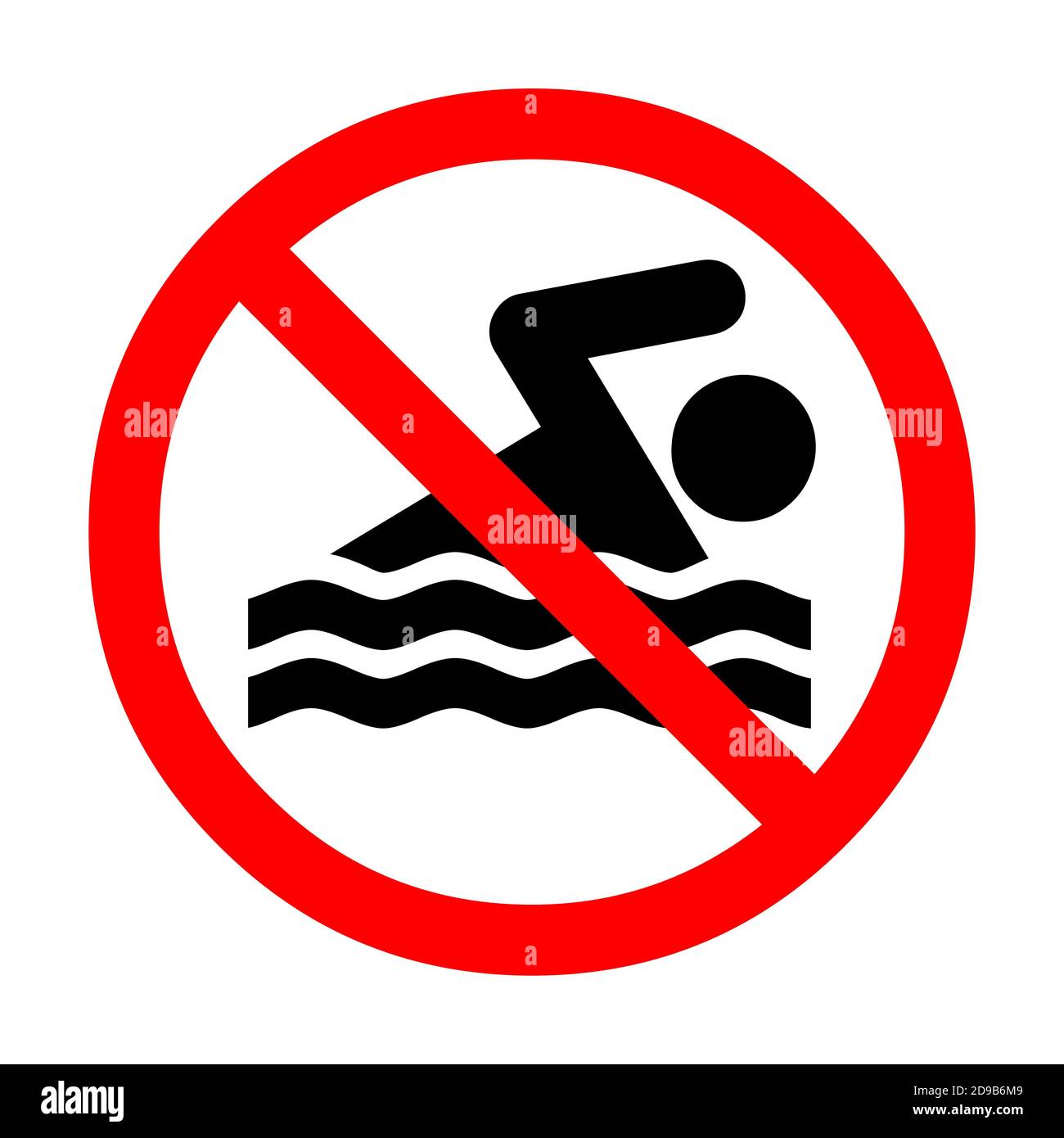 No swimming sign Cut Out Stock Images & Pictures - Alamy