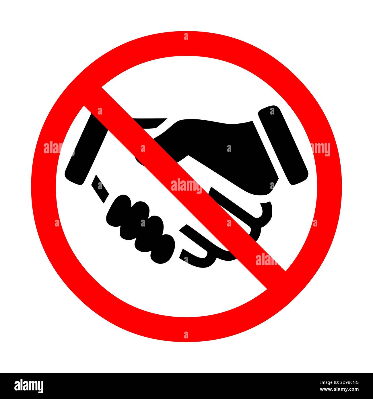No handshake sign Stock Photo - Alamy