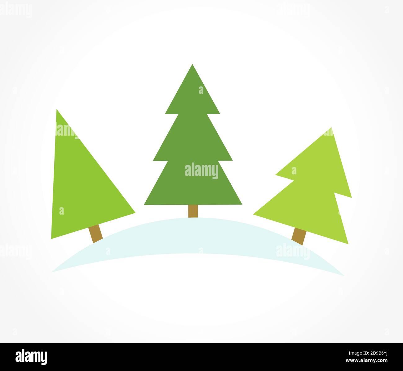 Three Christmas trees. Vector illustration Stock Vector Image & Art - Alamy