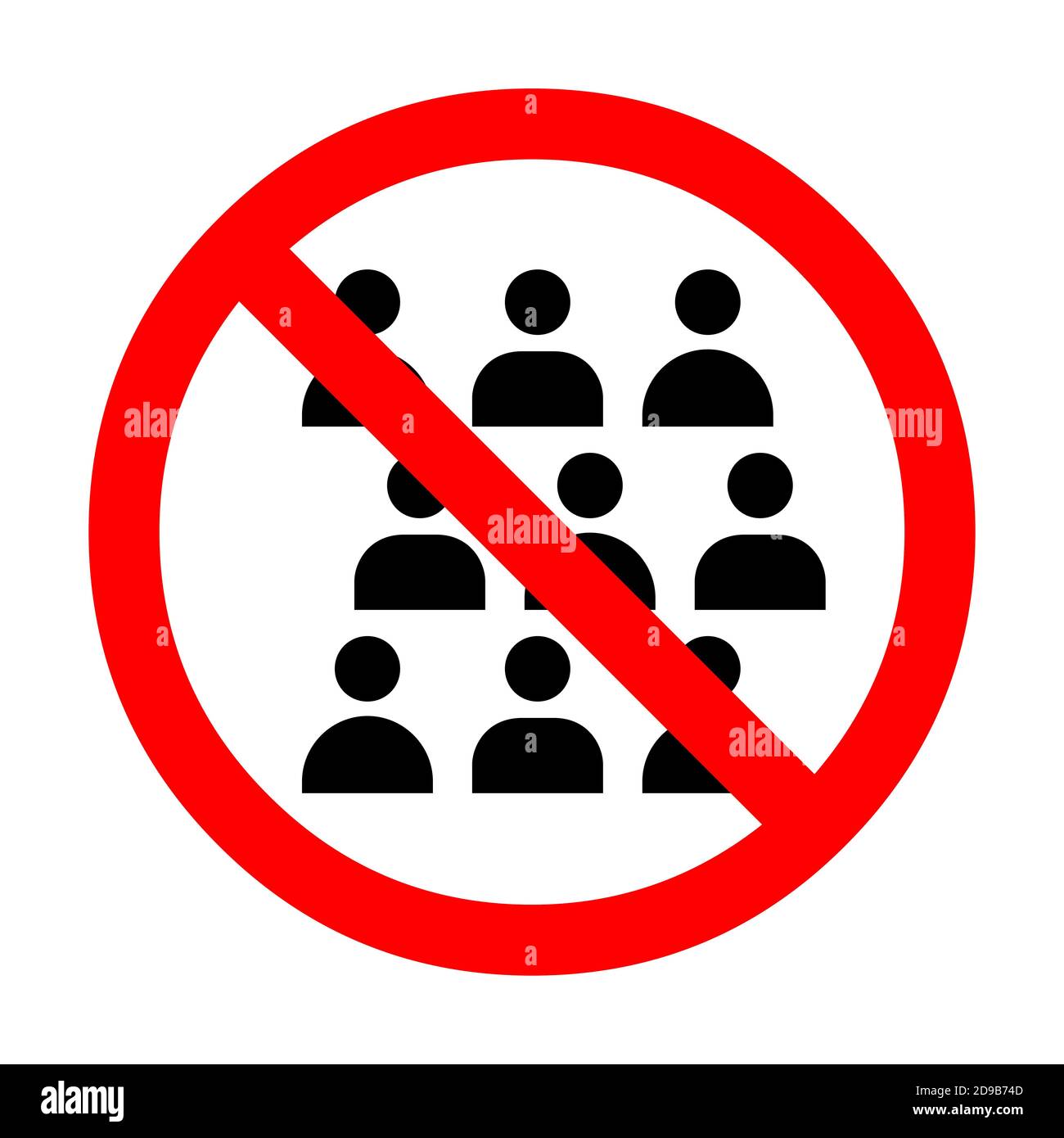 No crowd sign social distancing Stock Photo - Alamy