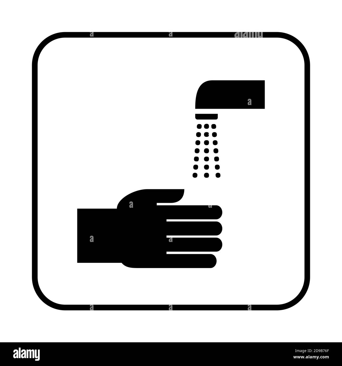 Washing Hands Symbol Icon Stock Photo Alamy
