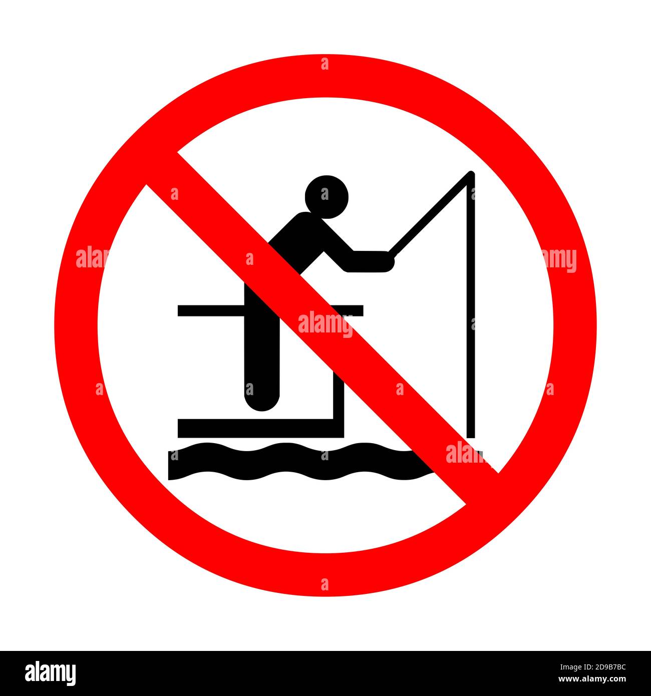 No fishing sign Stock Photo - Alamy