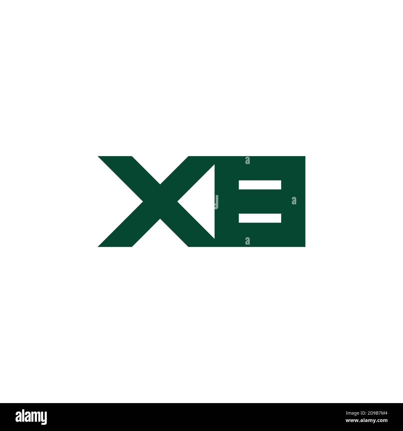 letter xb square arrow geometric triangles symbol logo vector Stock ...