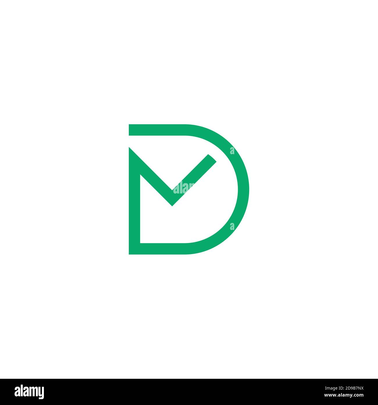 abstract letter md simple geometric line logo vector Stock Vector Image ...