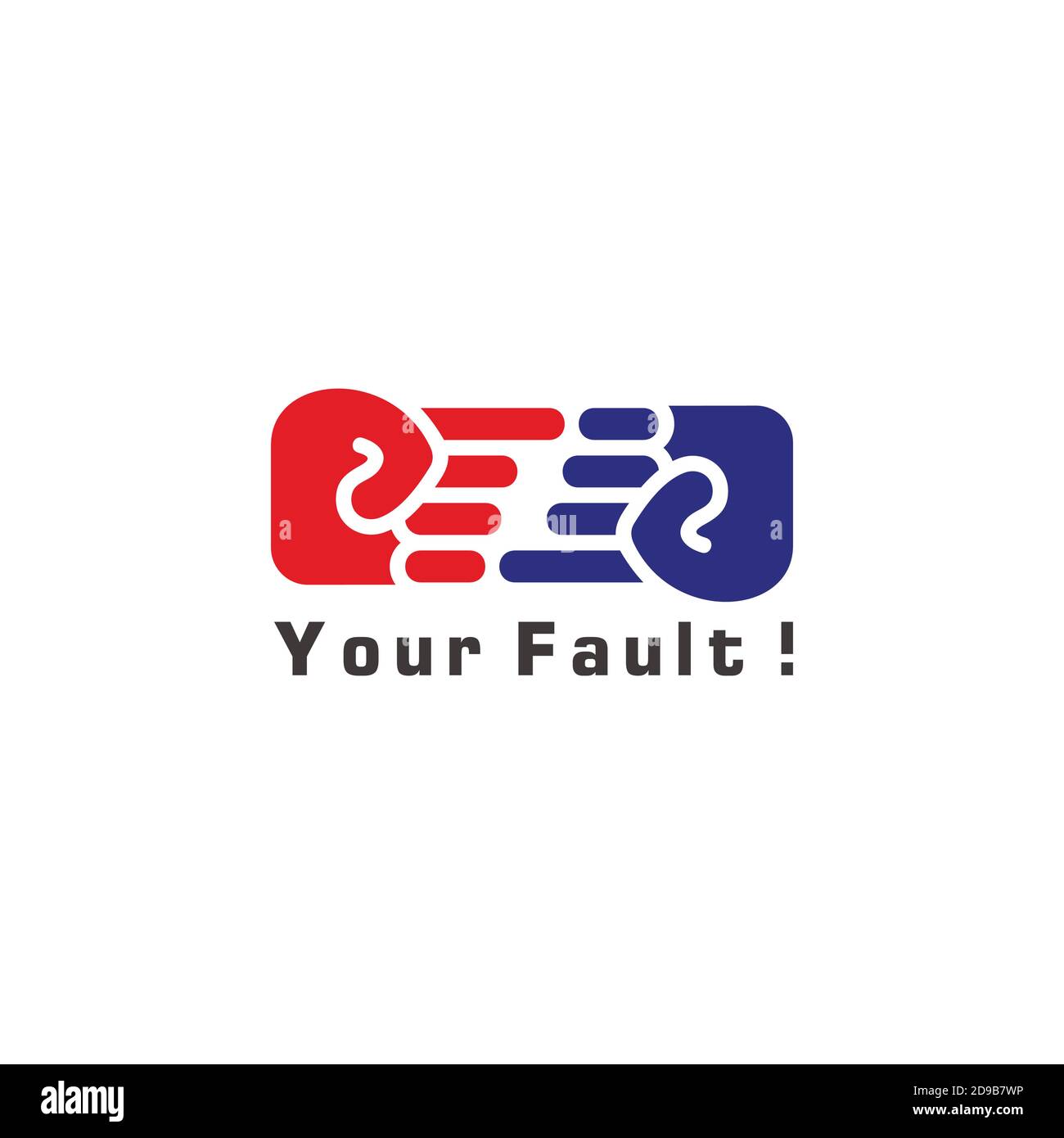 pointing hand your fault symbol decoration vector Stock Vector Image ...
