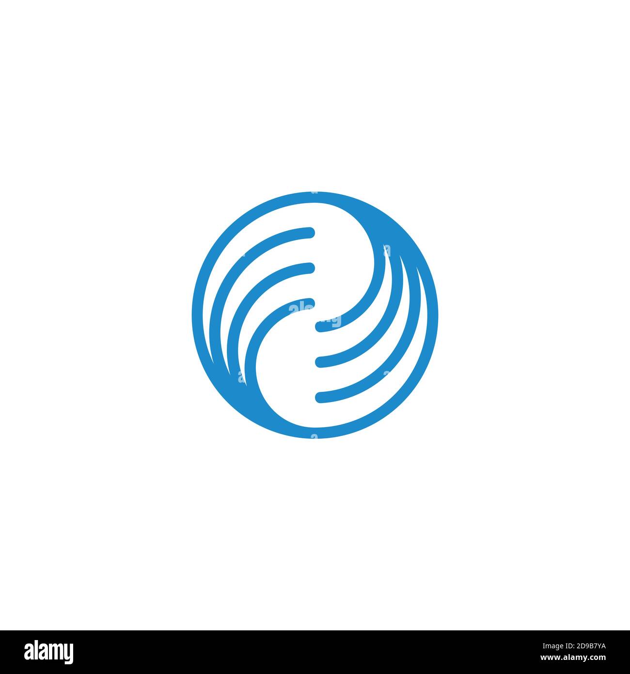 simple stripes circle waves geometric logo vector Stock Vector Image ...