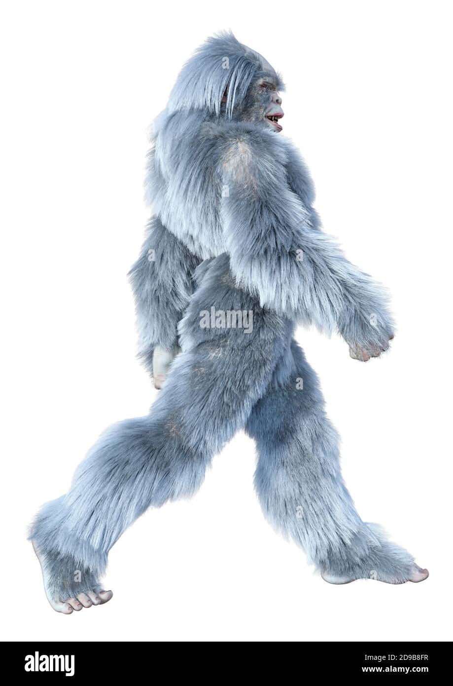 3D rendering of a fantasy creature yeti isolated on white background ...