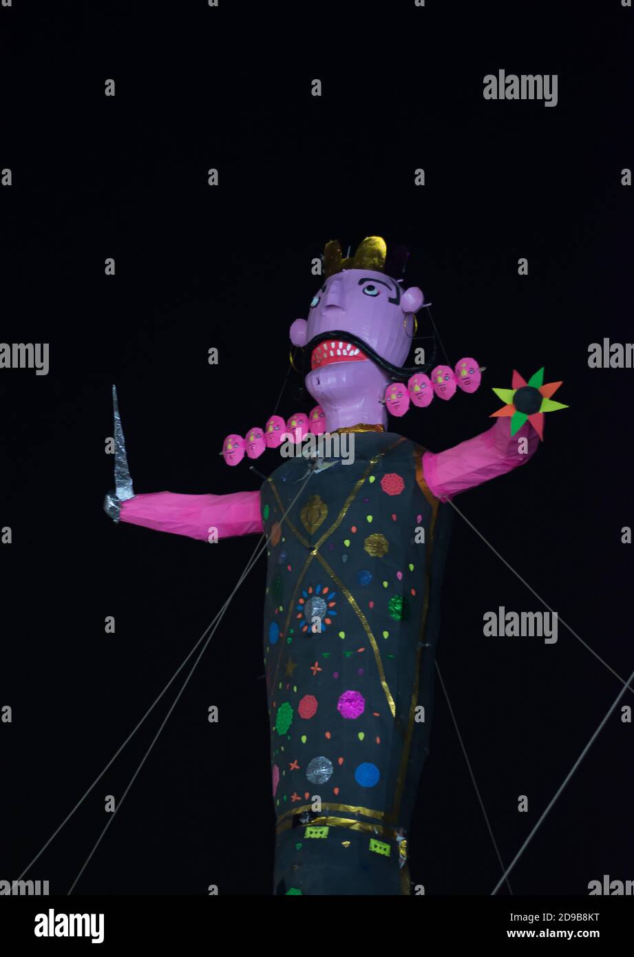 Ravana statue, Ravana is depicted and described as having ten heads ...