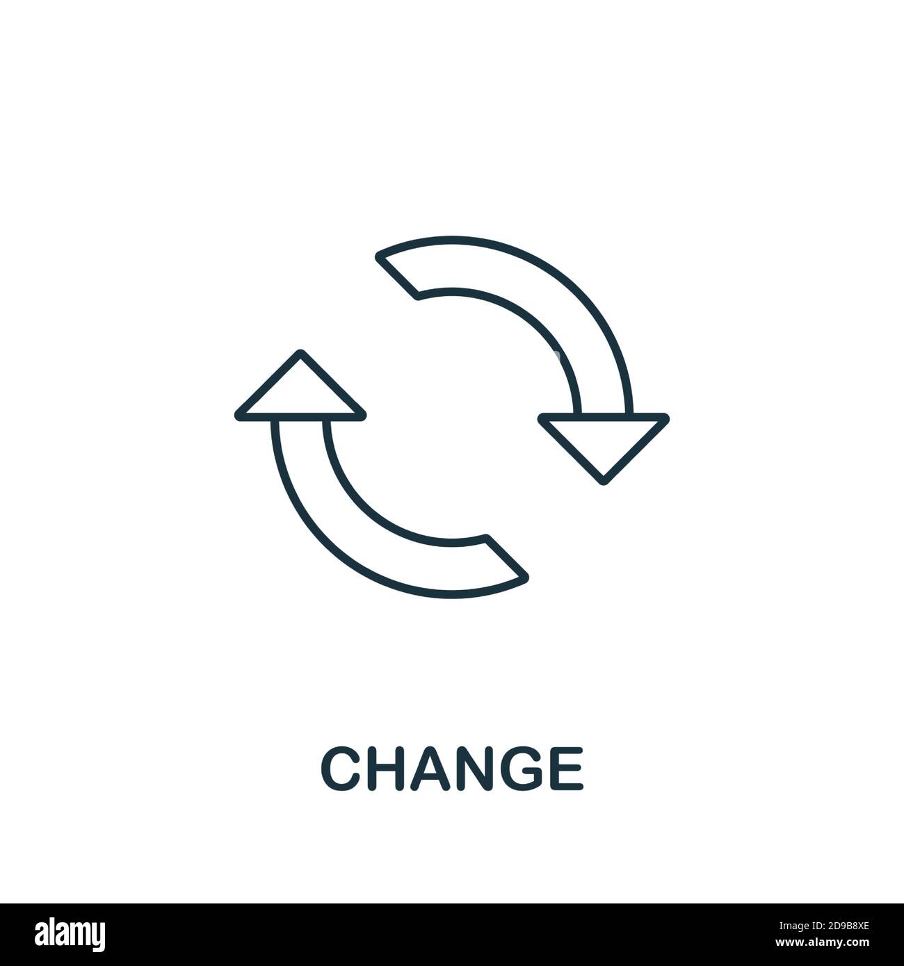 Change line icon. Simple element from digital disruption collection ...
