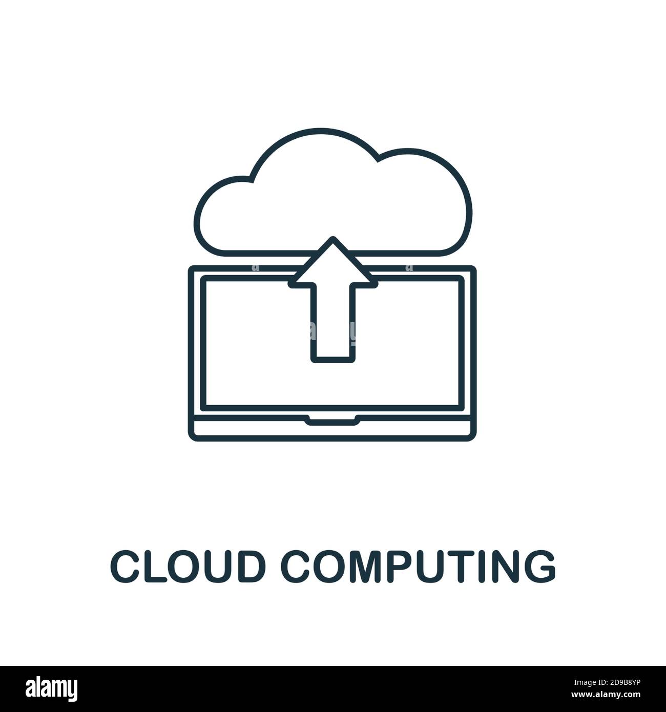 Cloud Computing line icon. Simple element from digital disruption ...