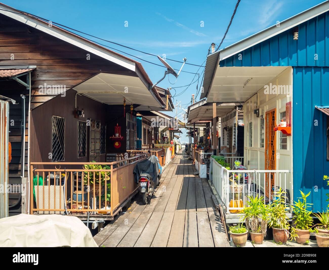 George Town, Penang Island, Malaysia [ Jetty pier in waterfront wharf ...