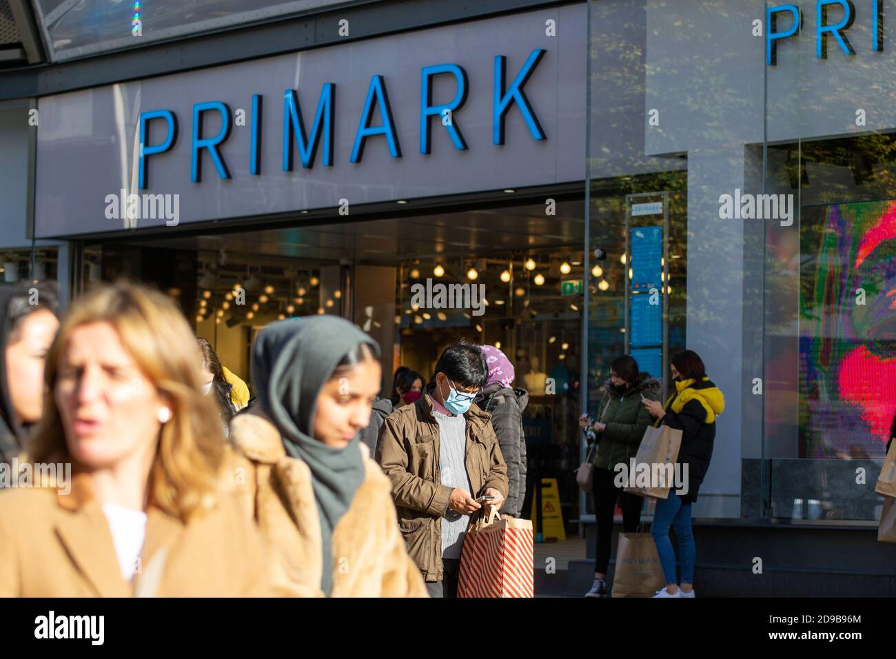 Birmingham, UK. 4th November 2020. The world's largest Primark sees a ...