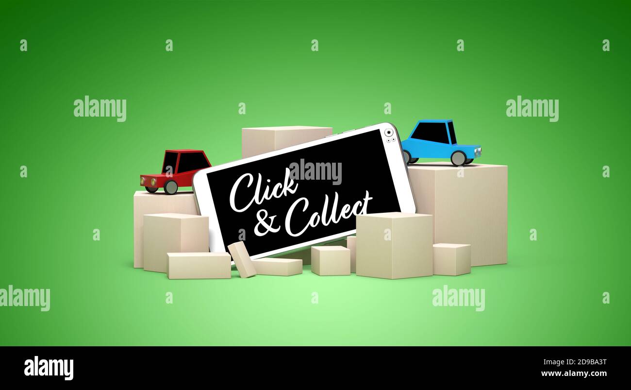 Click and collect smartphone hi-res stock photography and images - Alamy