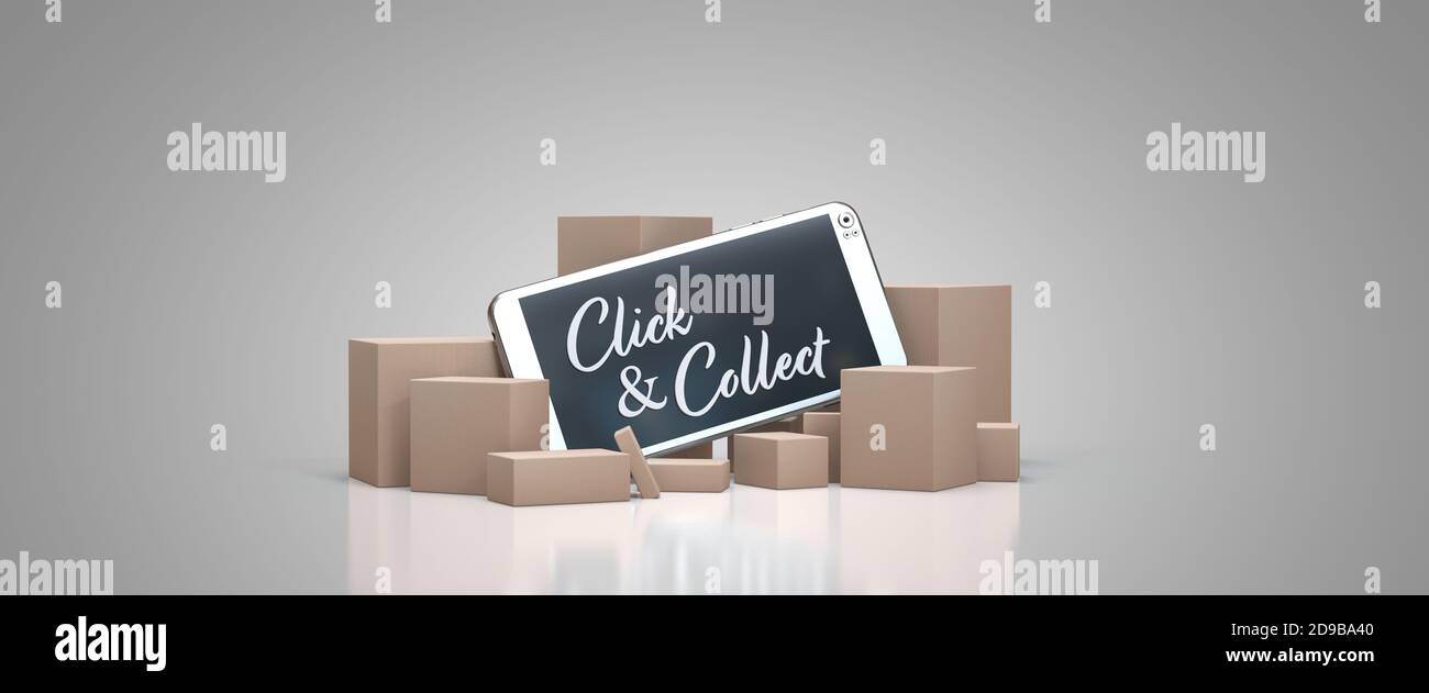 Smartphone click and collect hi-res stock photography and images - Alamy