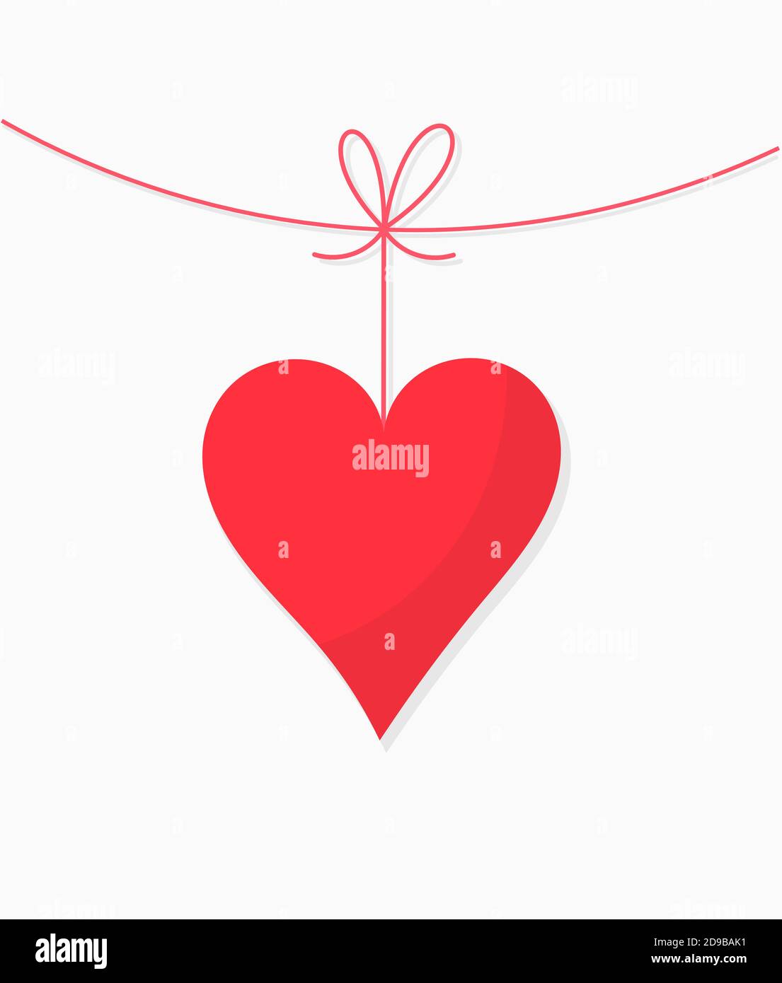 Red hanging heart label hi-res stock photography and images - Alamy