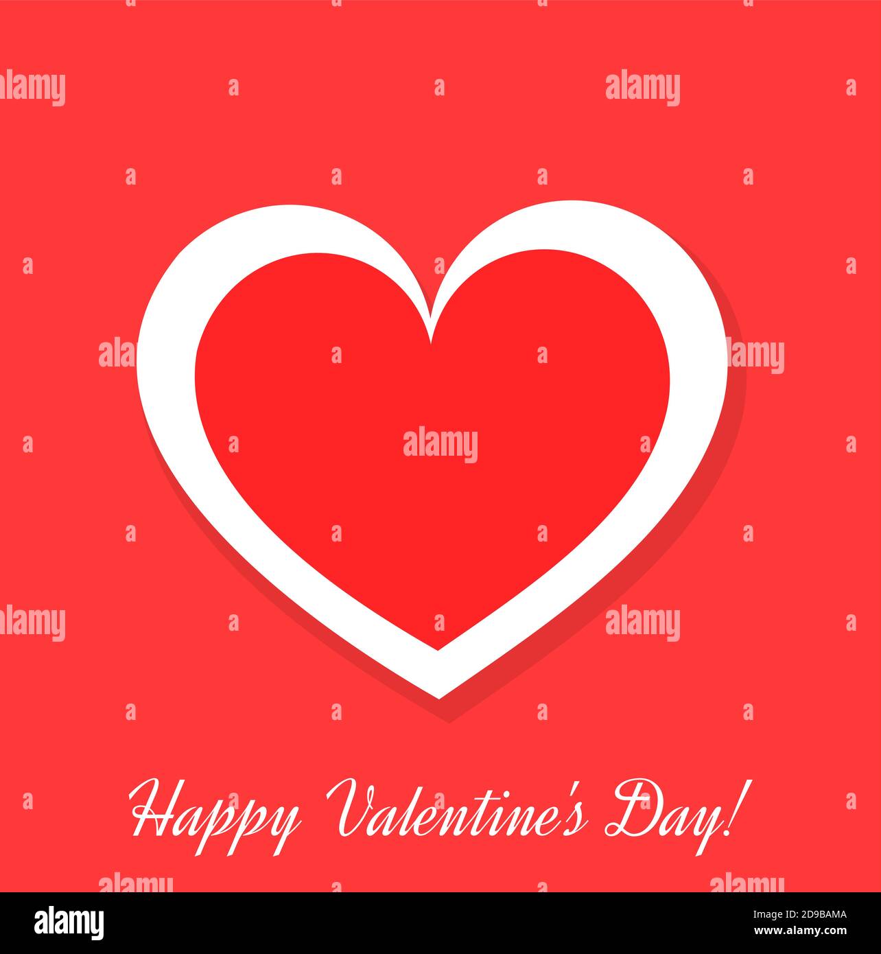 Valentine's day card with heart. Vector illustration Stock Vector Image ...
