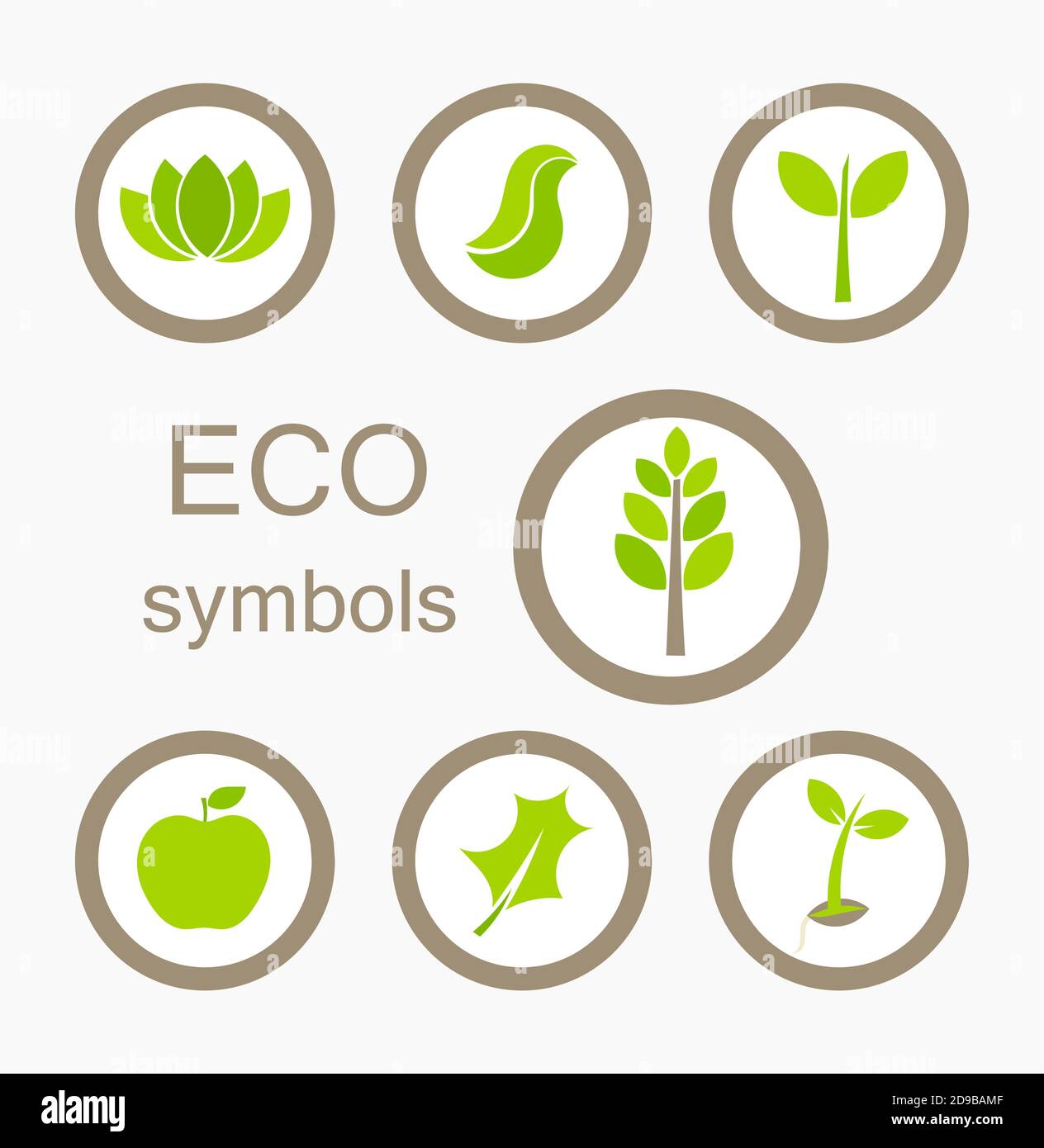 Green Eco symbols. Vector illustration Stock Vector Image & Art - Alamy