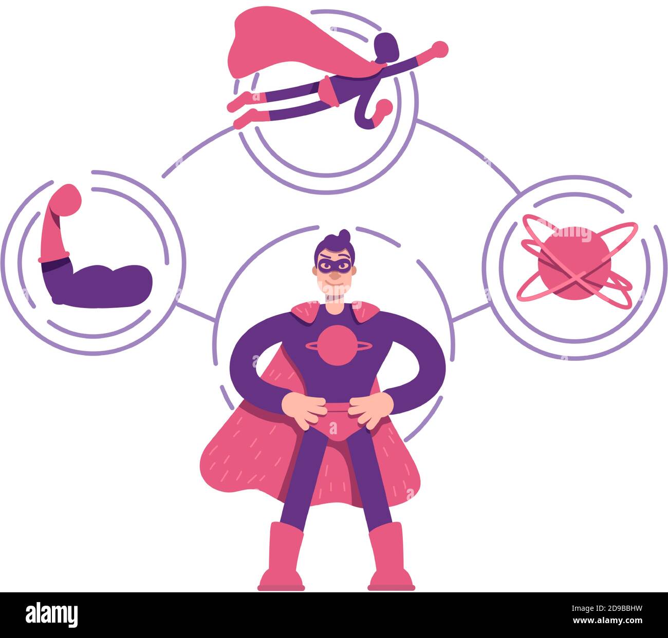 Hero archetype flat concept vector illustration Stock Vector Image ...