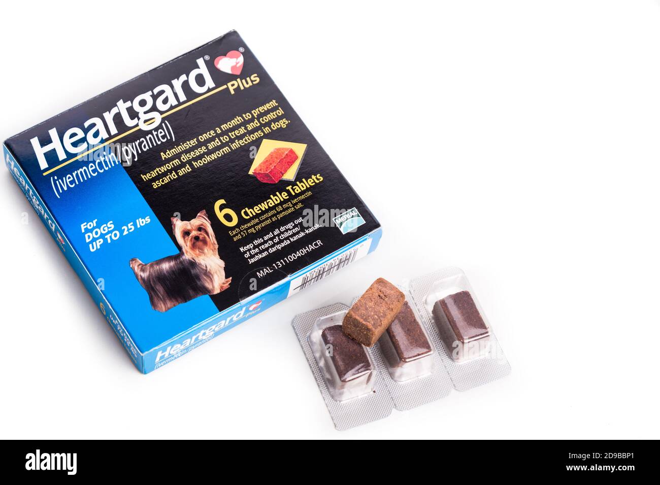 Heartgard is preventive heartworms chewables for dogs marketed by ...